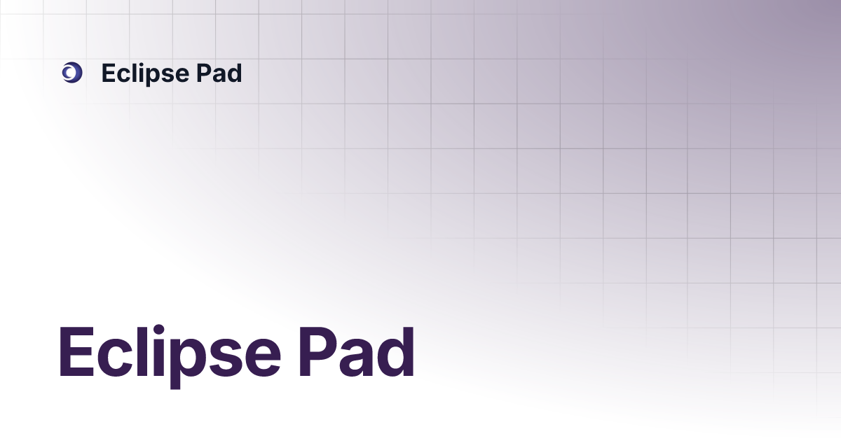 Eclipse Pad